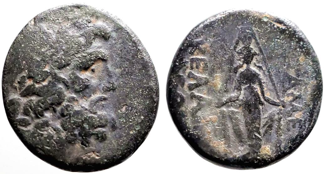 Phrygia, Apameia AE19 Zeus / Cult statue of Artemis Anaïtis | Greek Coins