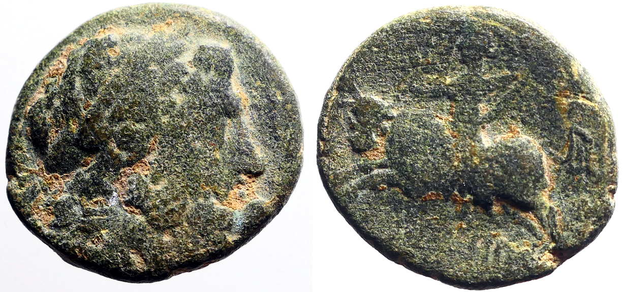 Phoenicia, Sidon AE20.5 Zeus / Europa riding bull | Greek Coins