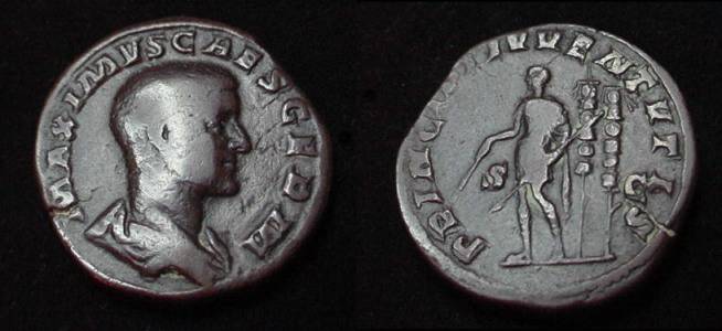 Maximus, as Caesar, Æ Sestertius. | Roman Imperial Coins