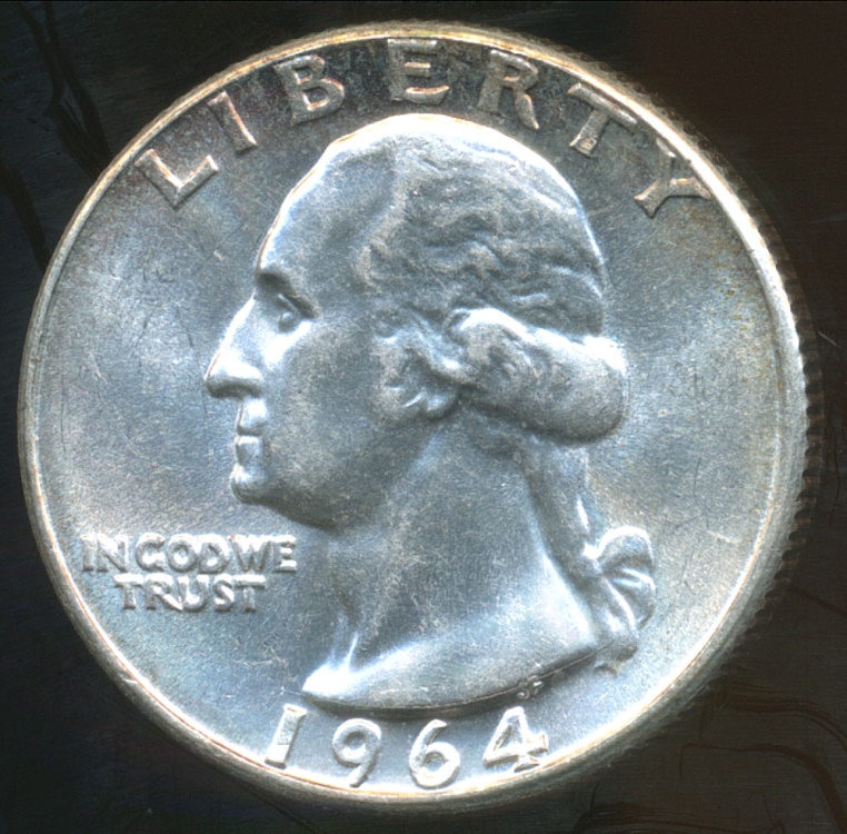 United States 1964 Quarter Dollar Washington Silver Uncirculated united-states-1964-quarter-dollar-washington-silver-uncirculated
