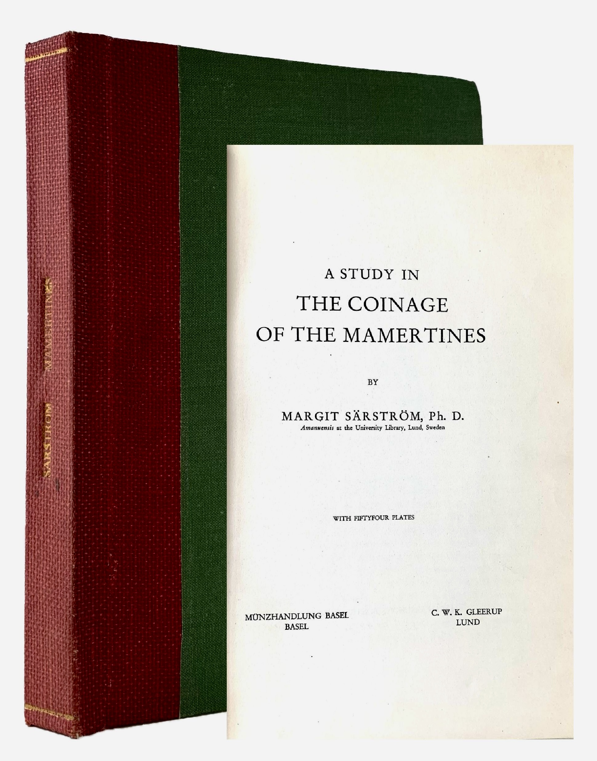 Sarstrom: A Study in the Coinage of the Mamertines | Ancient Coin Books