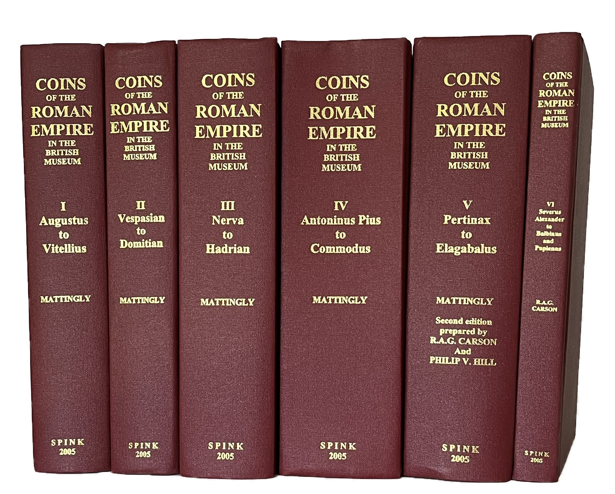 Coins of the Roman Empire in the British Museum Volumes I-VI - complete ...