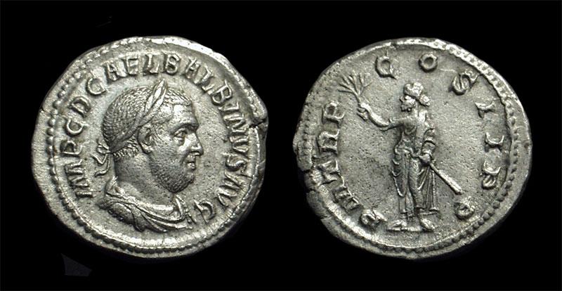 BALBINUS, AD 238. AR Denarius (2.65g). | Roman Imperial Coins