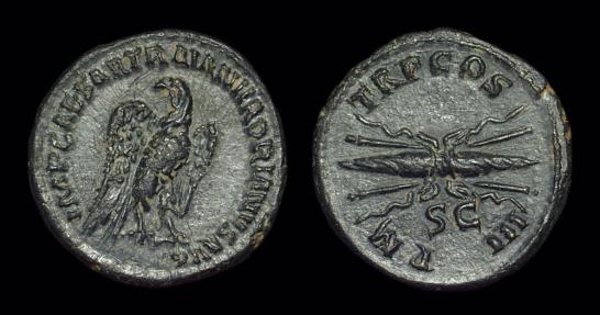 HADRIAN, AD 117-138. Æ Semis (3.99g). Rome mint. | Roman Imperial Coins