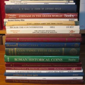 Misc. Instant Reference Library: Lot of 19 books on ancient coins.