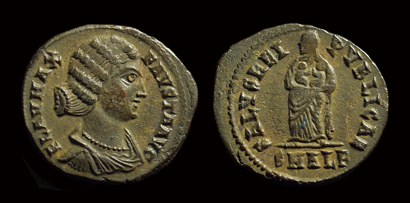 Fausta, Wife of Constantine. Æ Follis (3.00g). Alexandria mint.