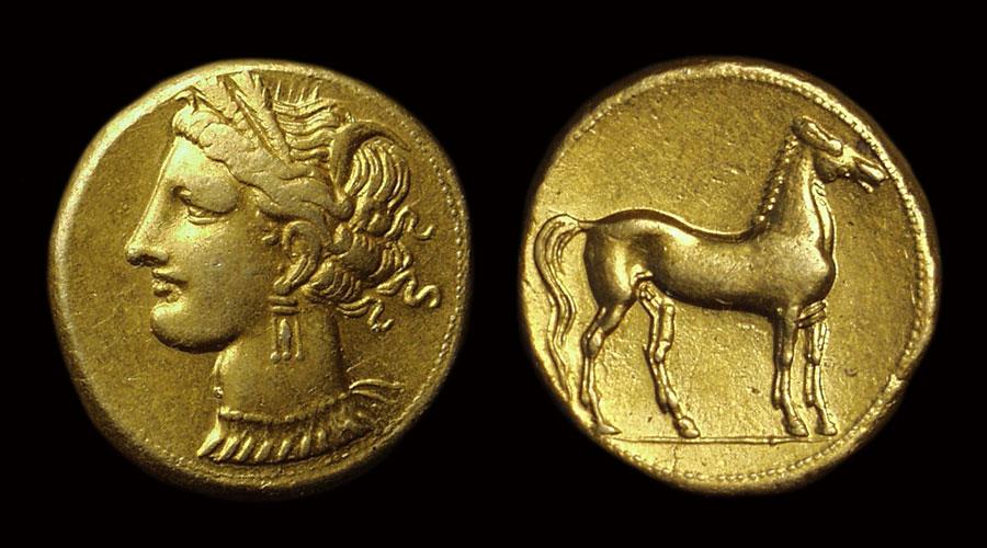 ZEUGITANA, Carthage. EL Stater (7.40g), c. 290-270 BC. | Greek Coins
