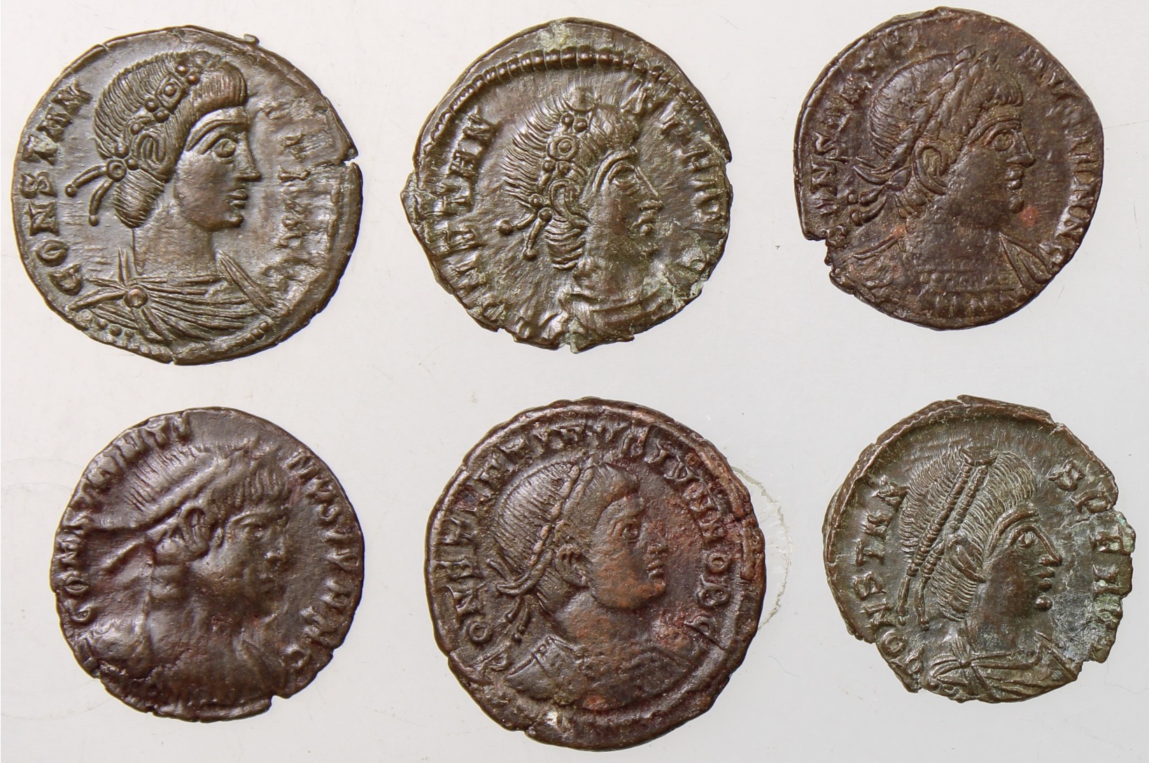 Lot of 6 Constantine II & Constans, XF-AU | Lots & Collections
