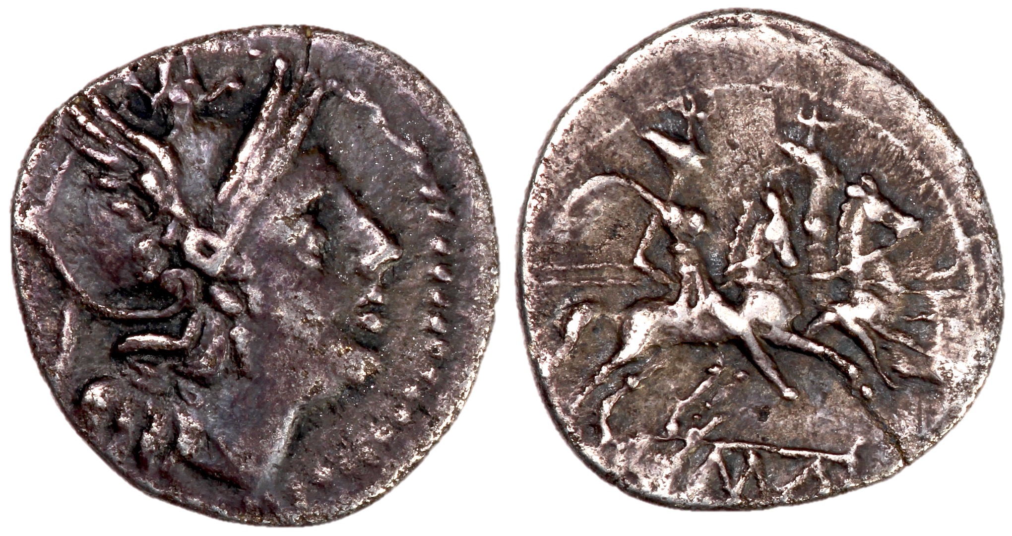 Roman Republic, Anonymous, after 211 BC, Silver Quinarius | Roman ...