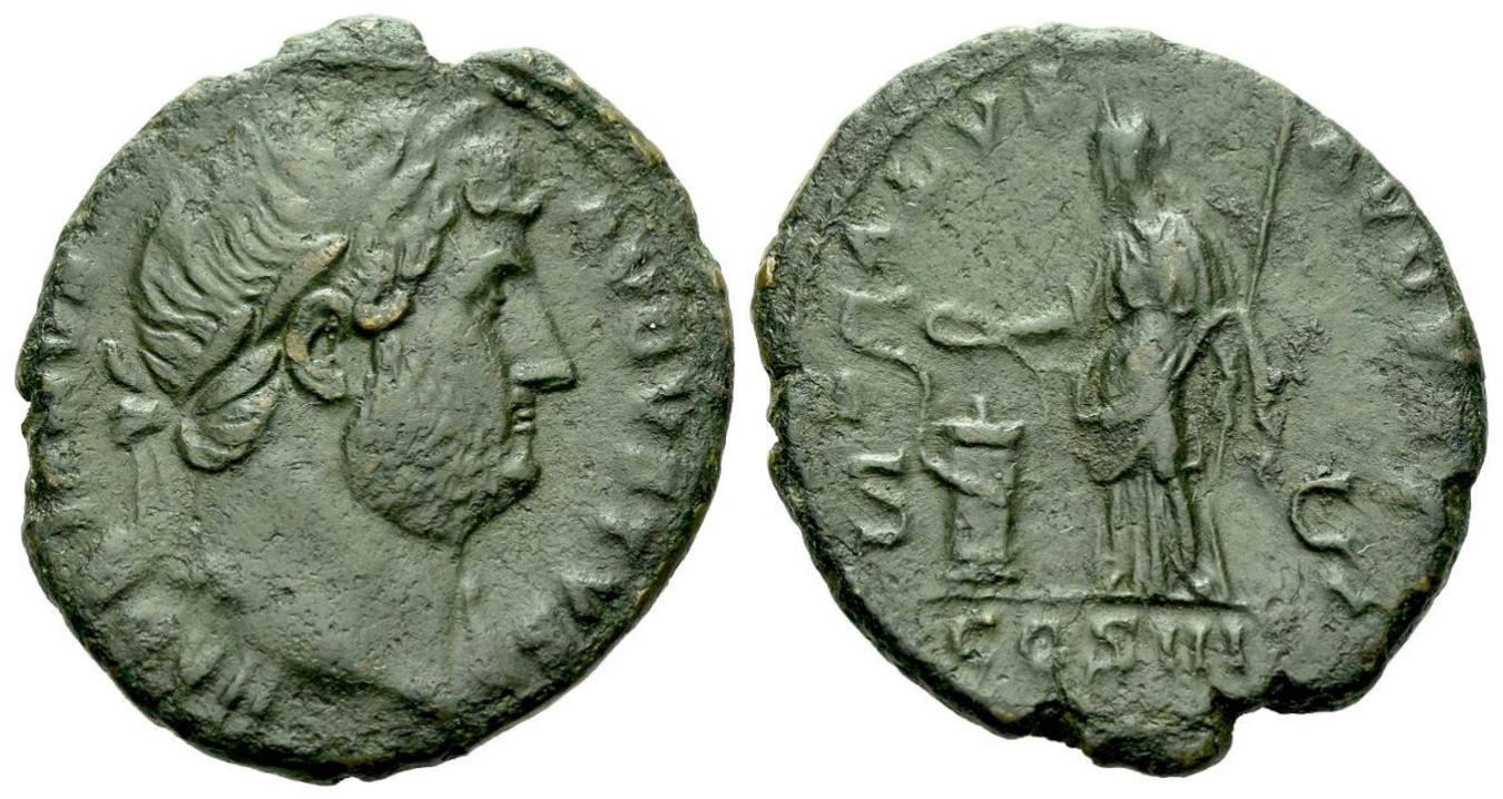 Hadrian, 117 - 138 AD, As with Salus | Roman Imperial Coins
