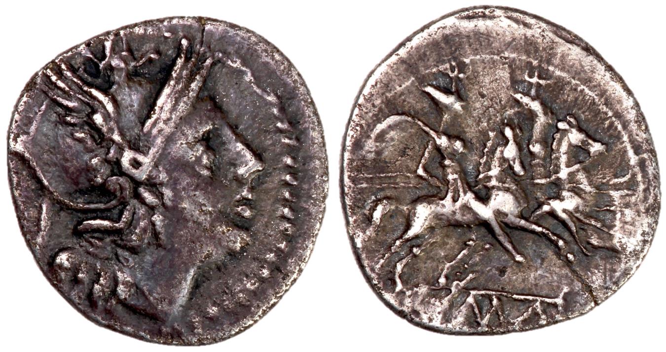 Roman Republic, Anonymous, after 211 BC, Silver Quinarius | Roman ...