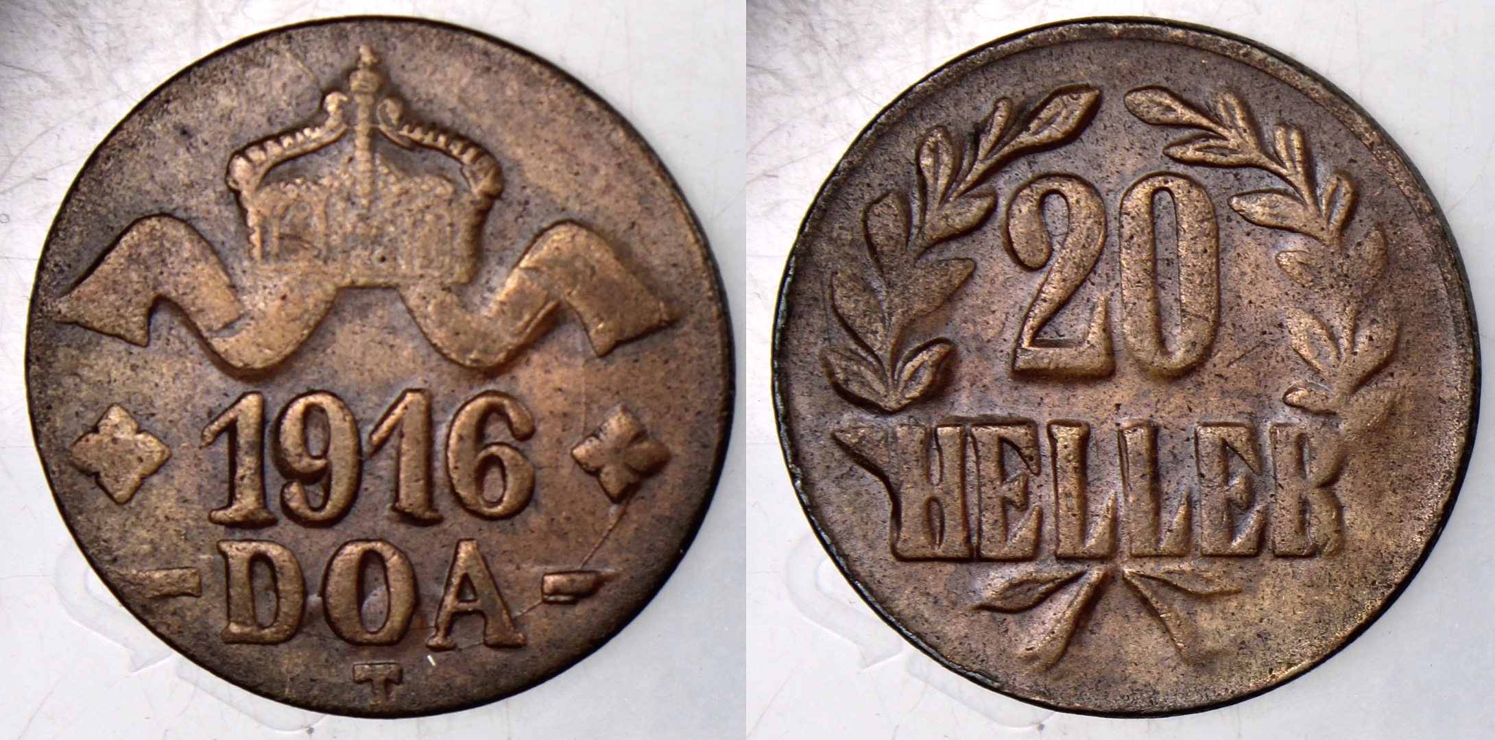 German East Africa, Wilhelm II, 1916 20 Heller | African Coins