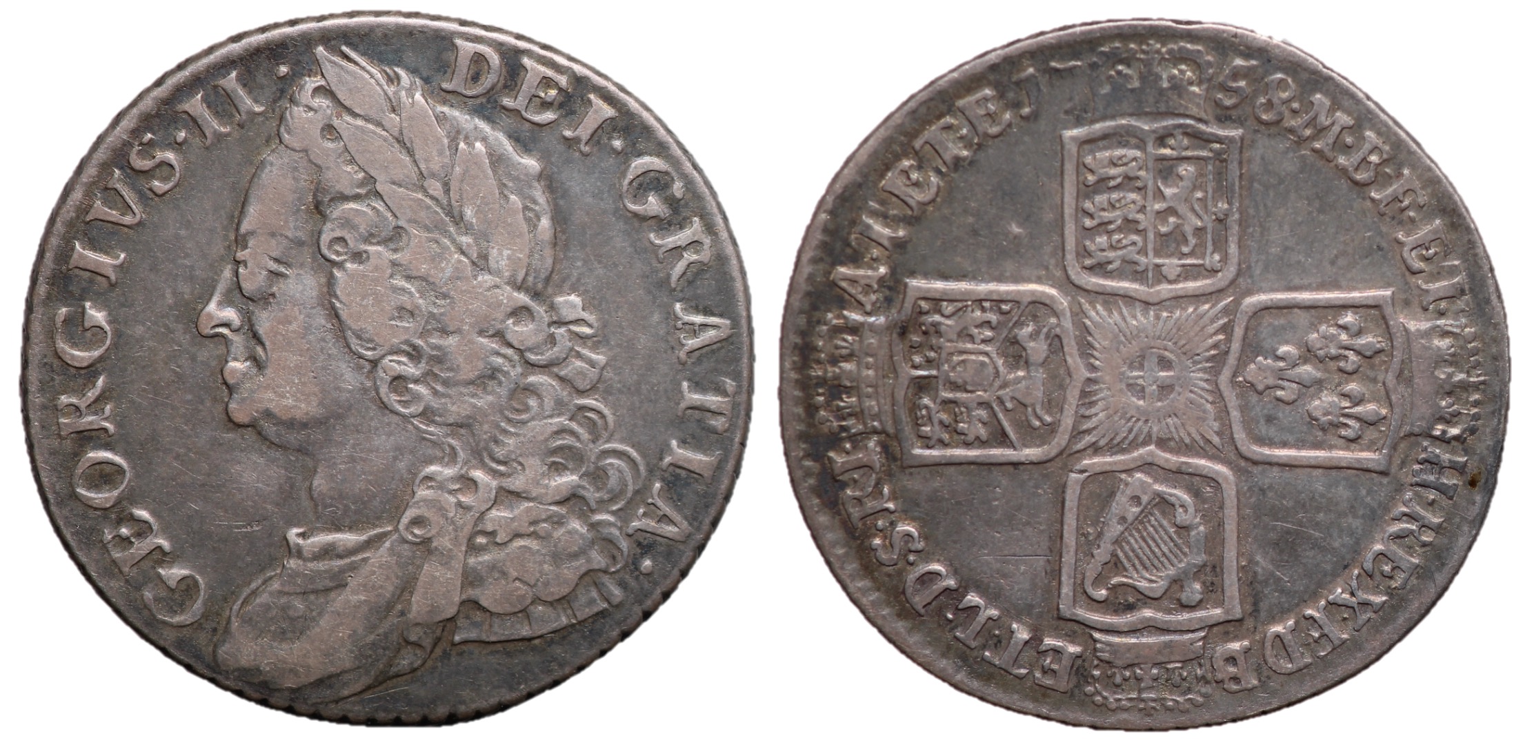 Great Britain, George II, 1757 Silver Sixpence | European Coins