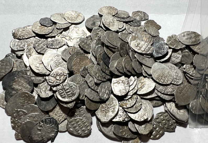 Lot of 500 Russian Silver Denga & Kopeks, With VIDEO | Lots & Collections