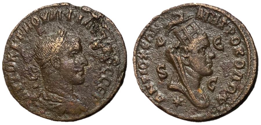 Philip II, 247 - 249 AD, 8 Assaria of Antioch, Tyche | Roman Imperial Coins