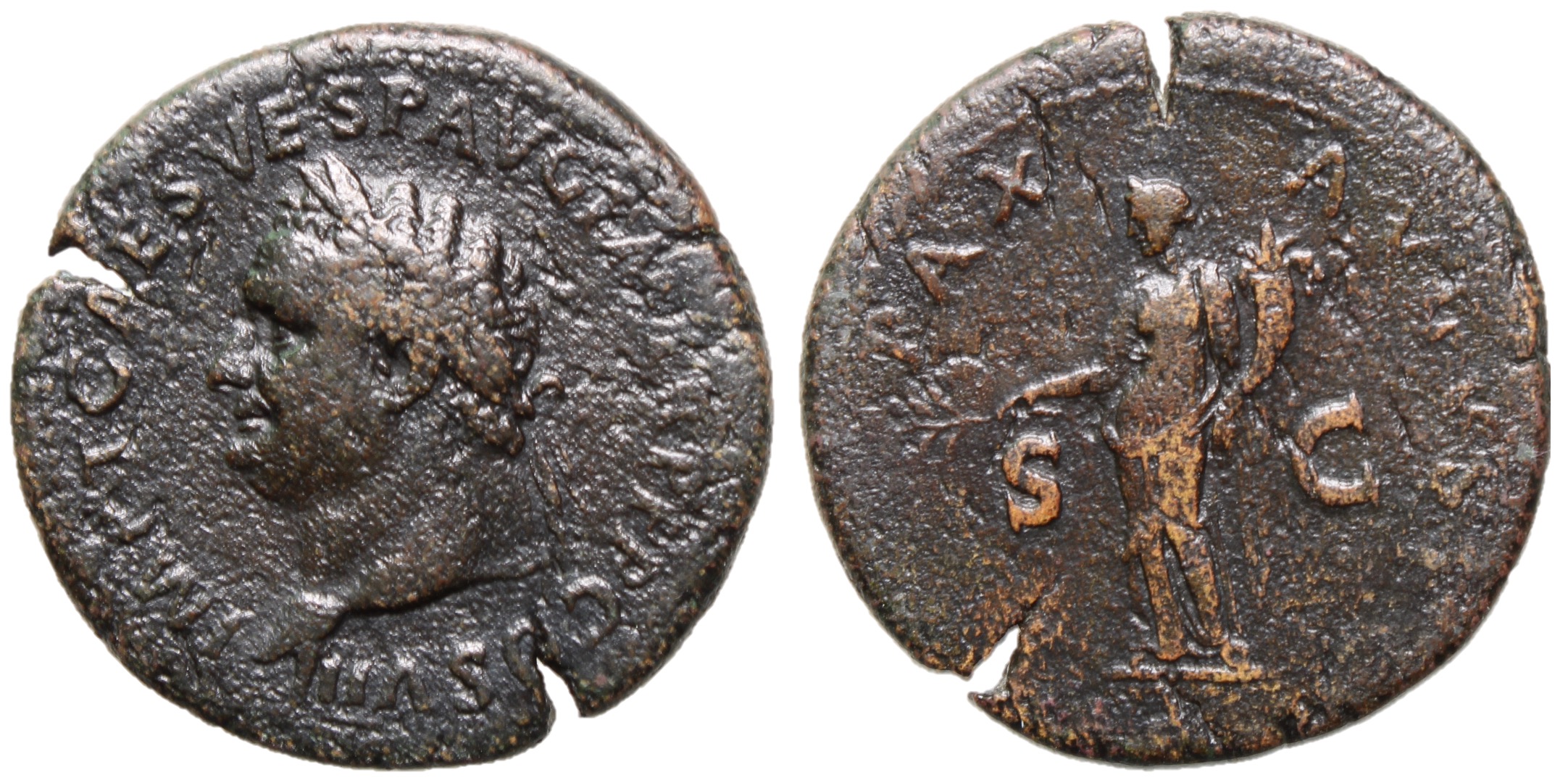 Titus, 79 - 81 AD, Sestertius with Pax, 35mm | Roman Republican Coins