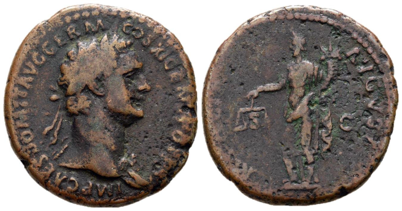 Domitian, 81 - 96 AD, As with Moneta | Roman Imperial Coins
