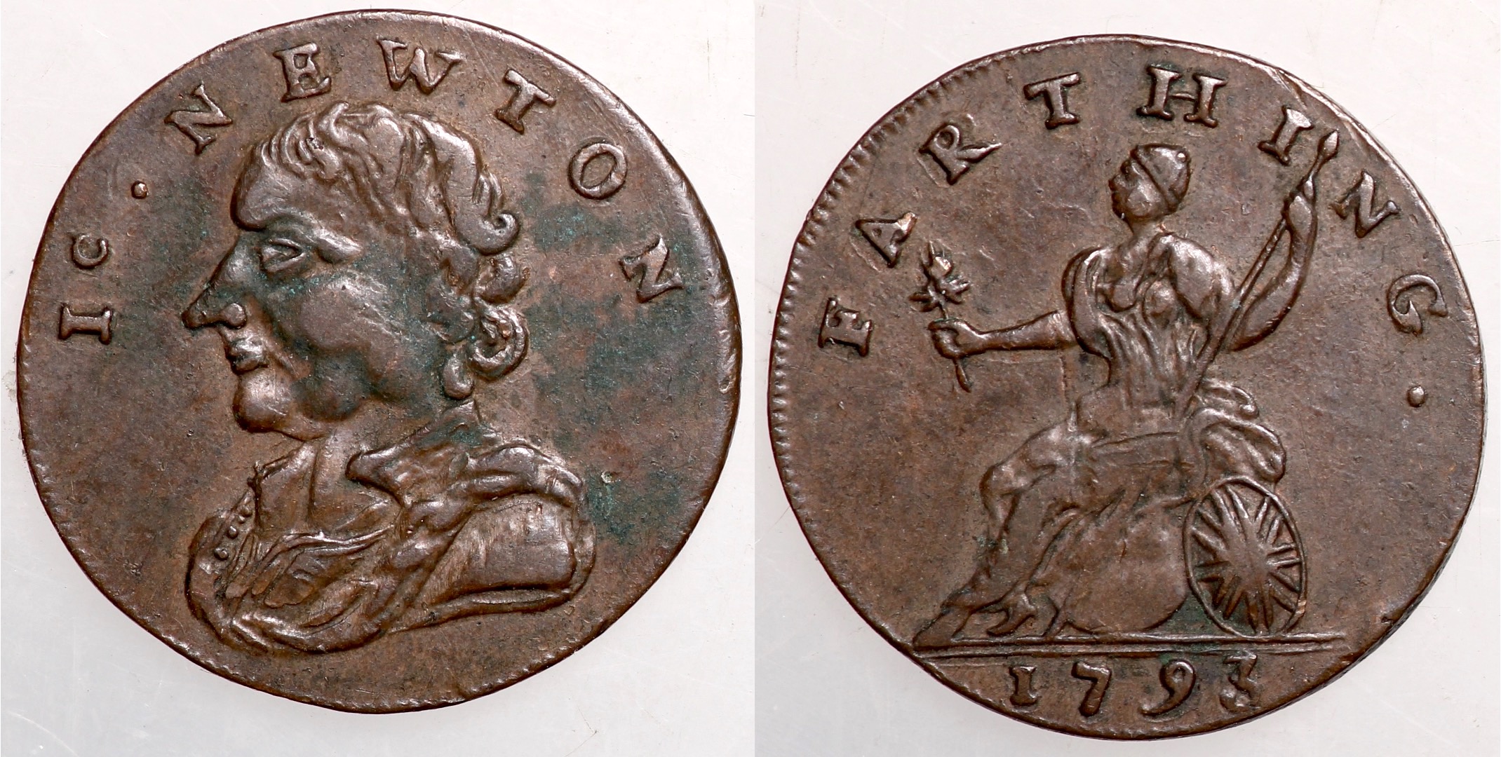 Great Britain, Middlesex, Social Series, 1793 Farthing Conder Token