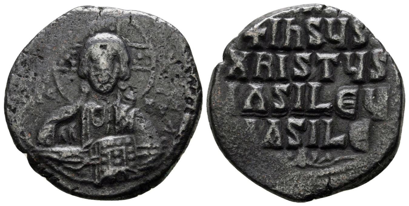 Basil II & Constntin VIII, 976 - 1028 AD, Follis with Christ ...