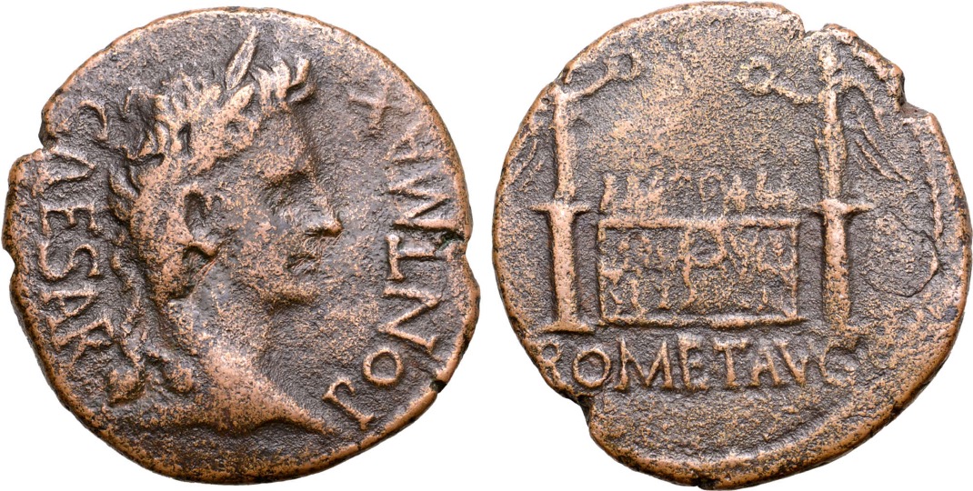 Augustus, 27 BC - 14 AD, AE As, Altar of Lugdunum | Roman Imperial Coins