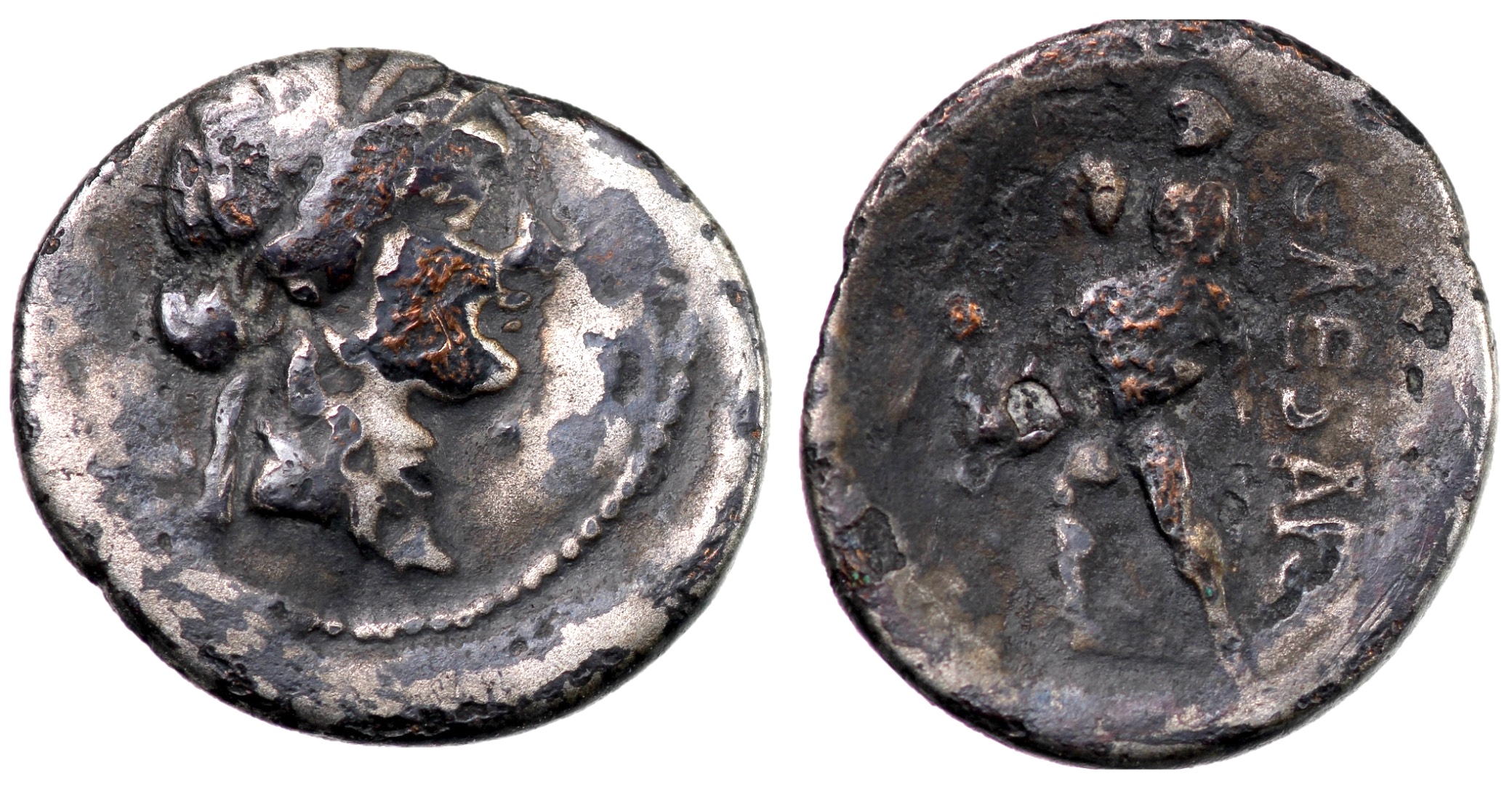 Julius Caesar, as Dictator, 49 - 44 BC, Fouree Denarius | Roman ...