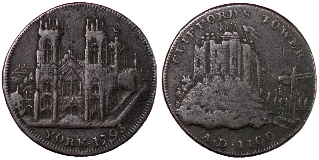 Great Britain, Yorkshire, York, 1795 Halfpenny Conder Token, D&H 63