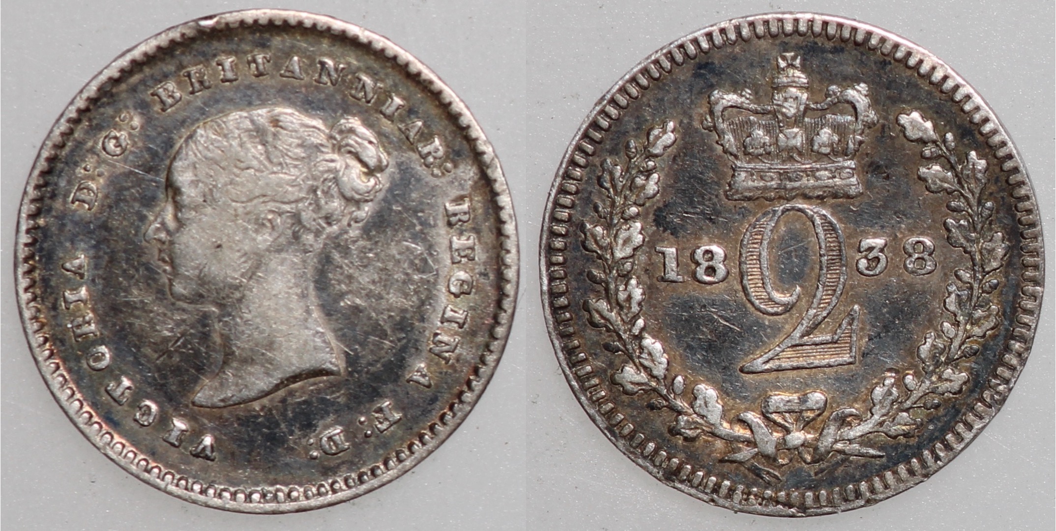 Great Britain, Victoria, 1838 Maundy 2 Pence | European Coins