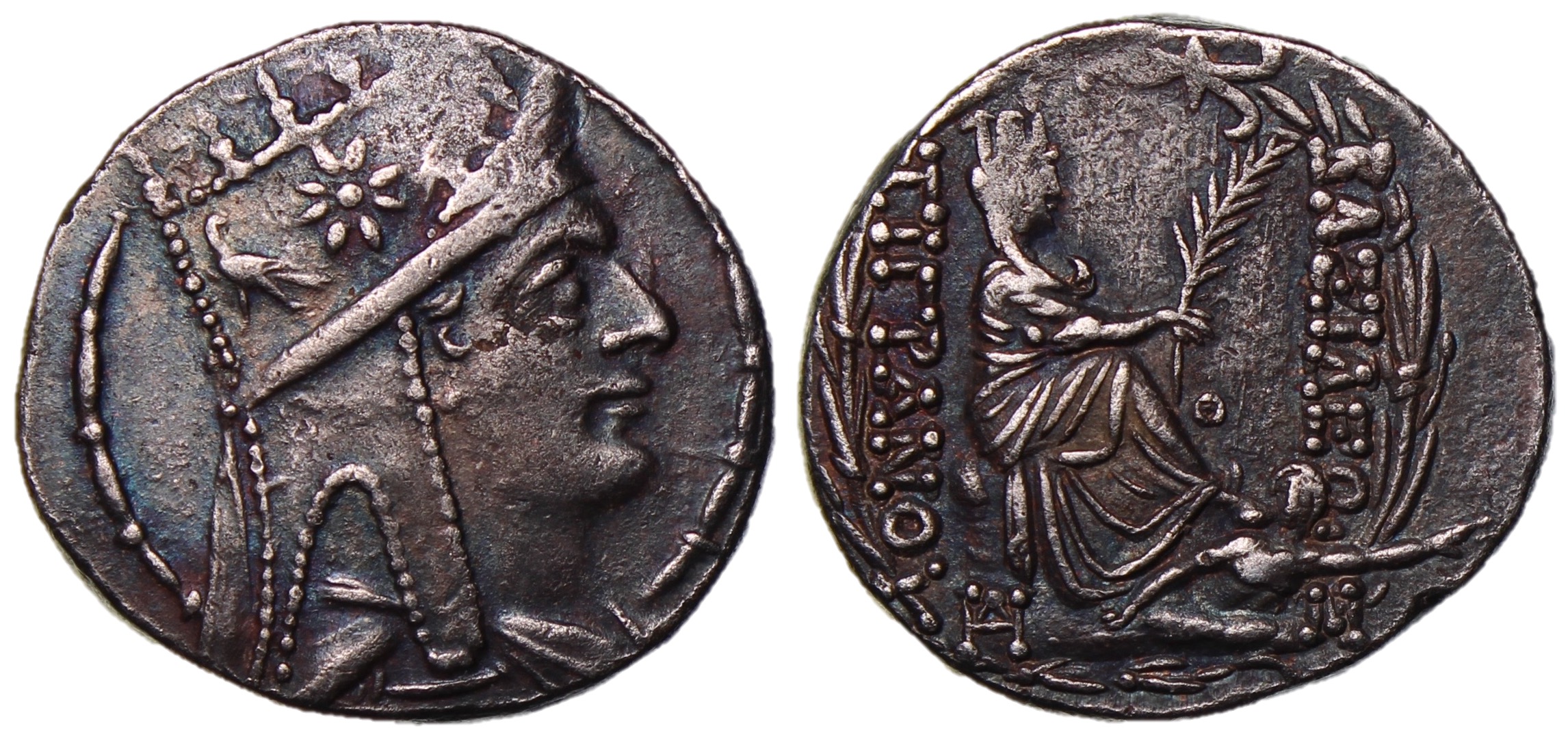 Kings of Armenia, Tigranes II, 95 - 56 BC, Silver Tetradrachm
