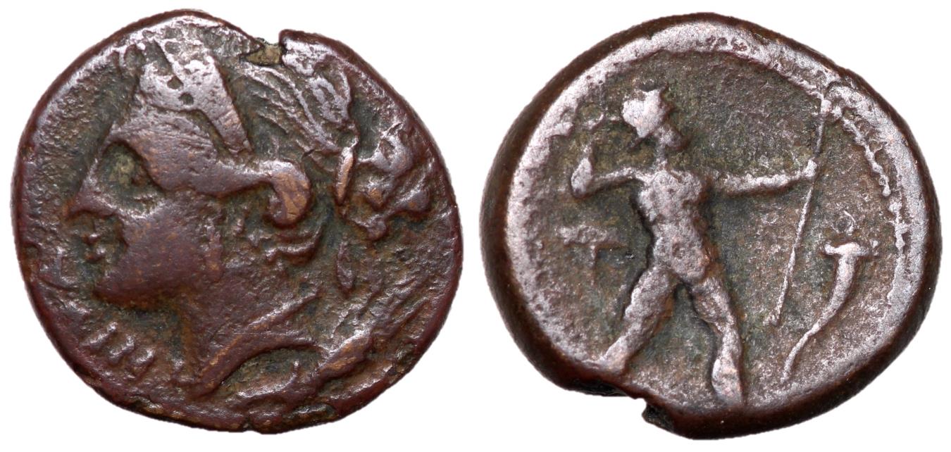 Bruttium, The Brettii, 2nd Punic War, 214 - 211 BC, Half Triobol