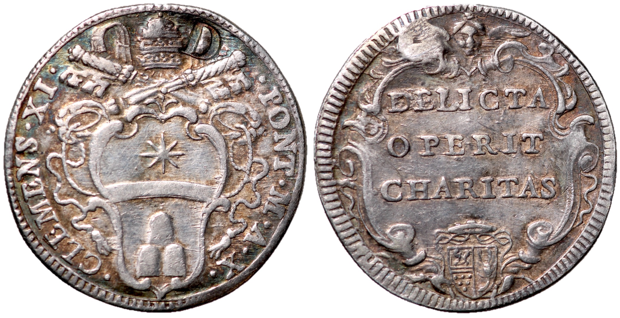 Papal, Clemens XI, 1700 - 1721, Silver Giulio | European Coins