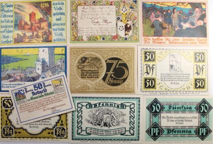 Germany, Lot of 10 Notgeld Notes, 1921 | World Paper Money