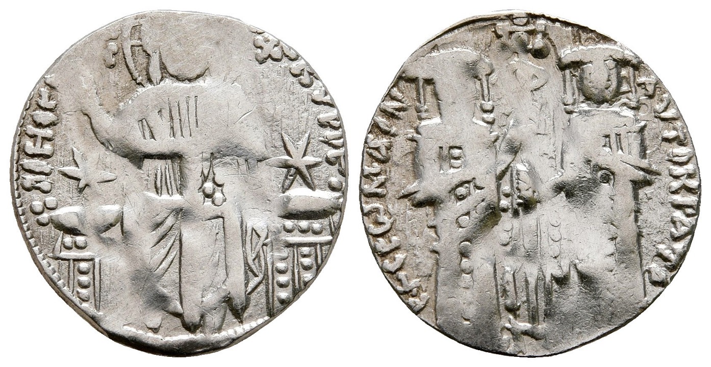 Andronicus II with Michael IX, 1282 - 1328 AD, Silver Basilikon