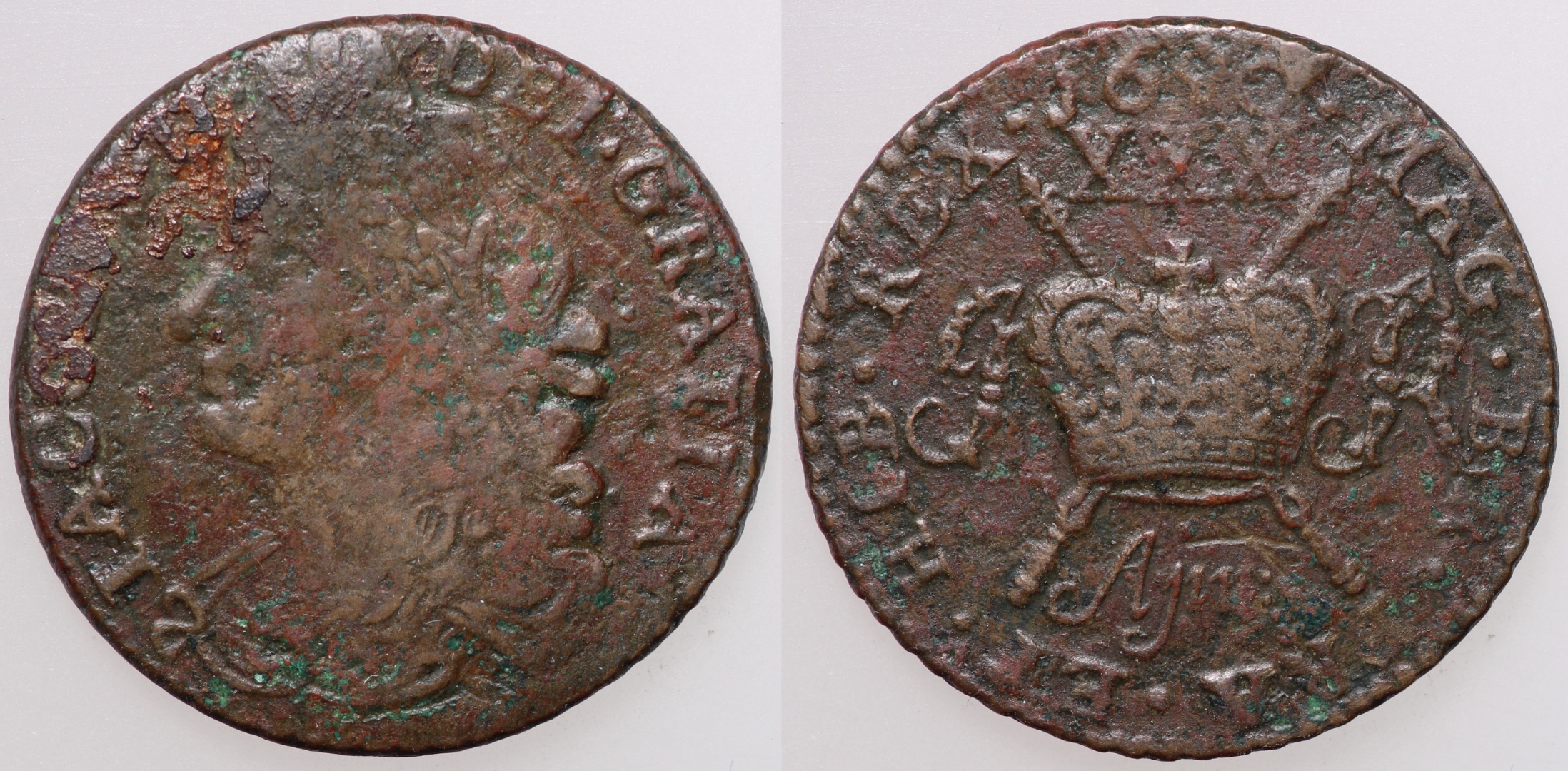 Ireland, James II, April 1690 Gunmoney Half Crown | European Coins