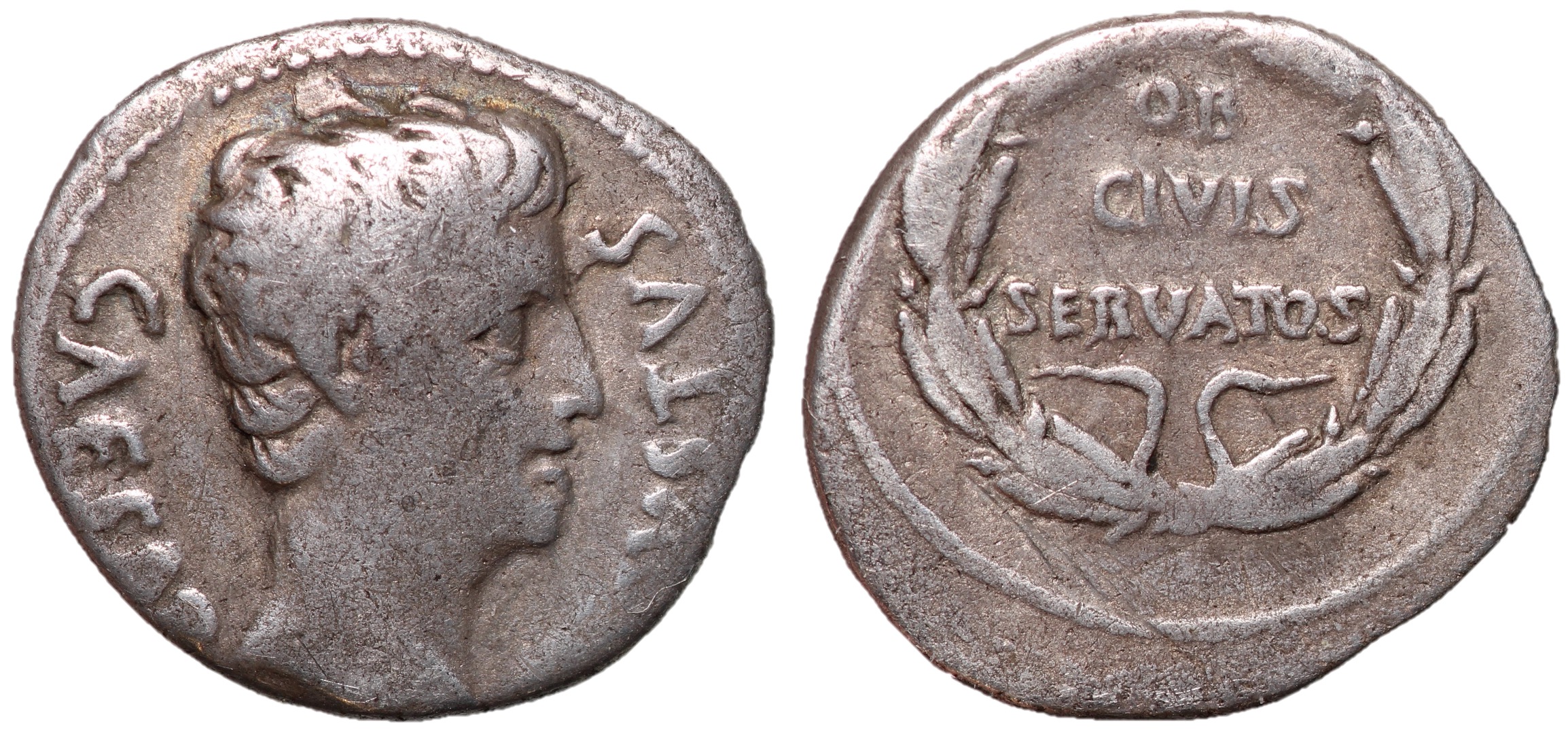 Augustus, 27 BC - 14 AD, Silver Denarius of Emerita | Roman Imperial Coins