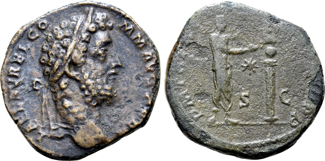 Commodus, 177 - 192 AD, Sestertius, Emperor with Victory | Roman ...