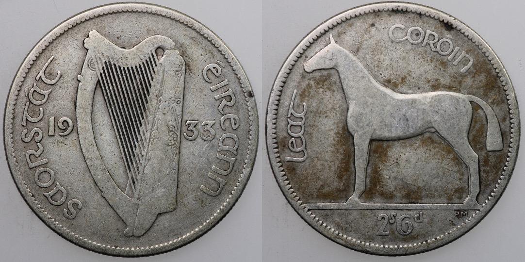 Ireland, Republic, 1939 Silver Half Crown, 33mm | European Coins