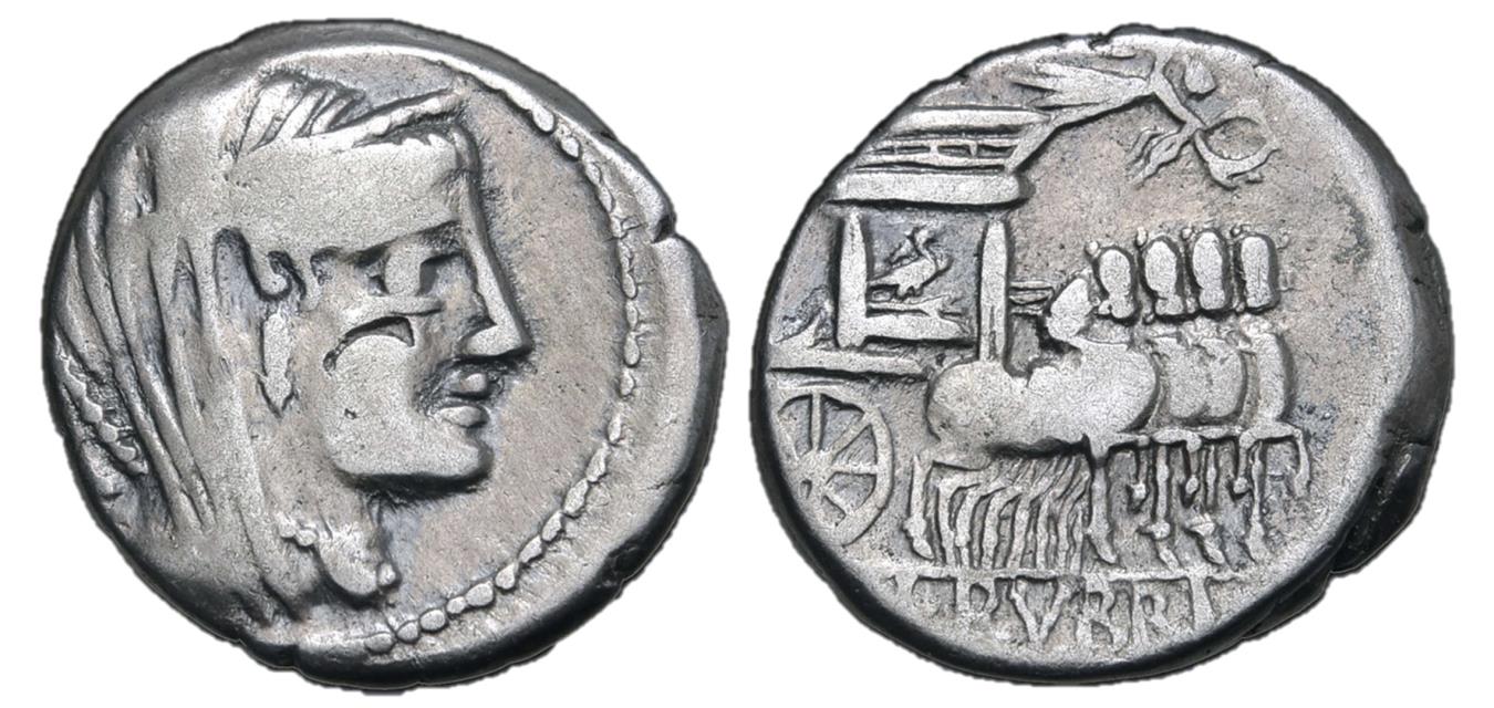 L. Rubrius Dossenus, 87 BC, Silver Denarius | Roman Republican Coins