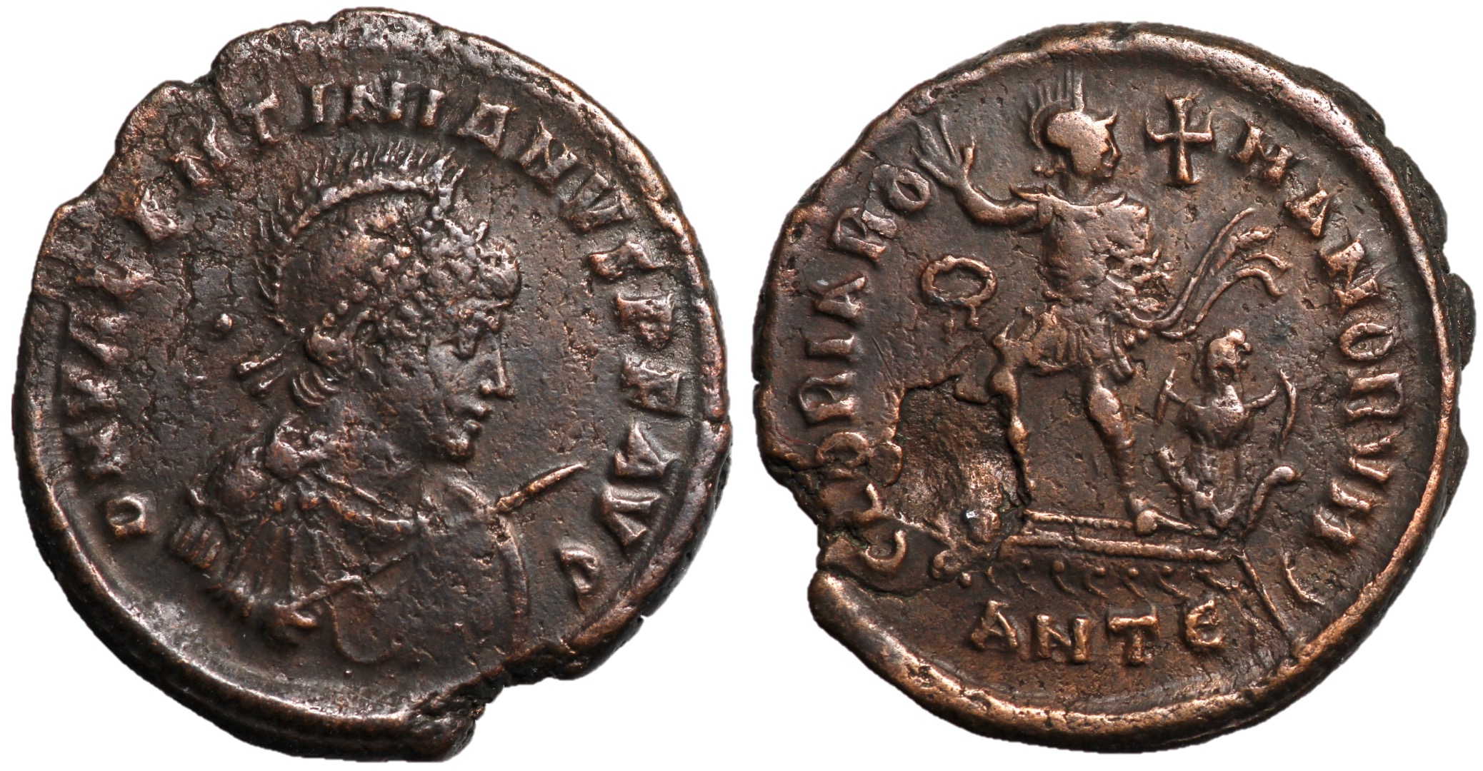 Valentinian II, 375 - 393 AD, Follis of Antioch | Roman Imperial Coins