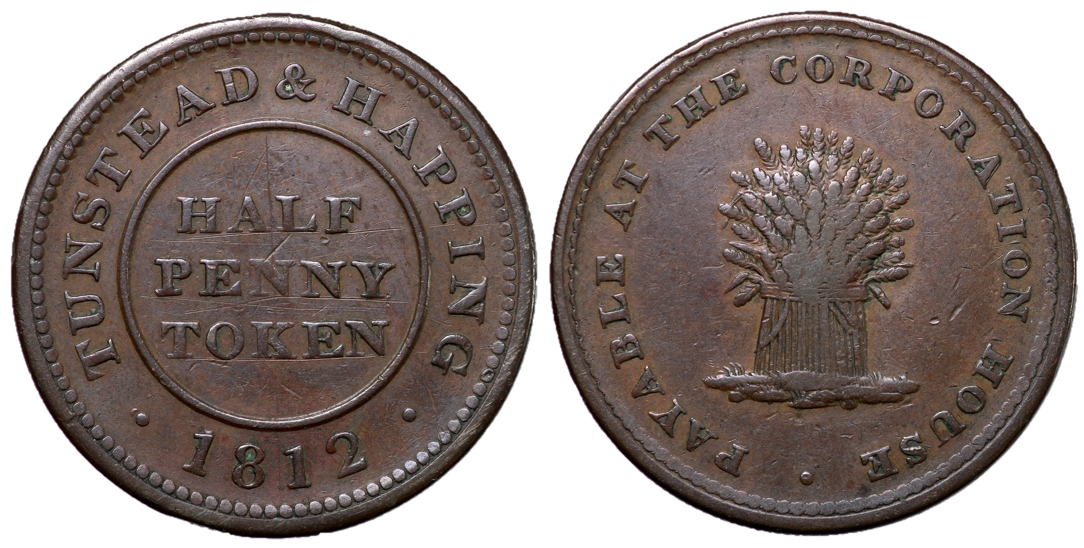 Great Britain, Norfolk, Smallburg, 1812 Halfpenny Token | European Coins