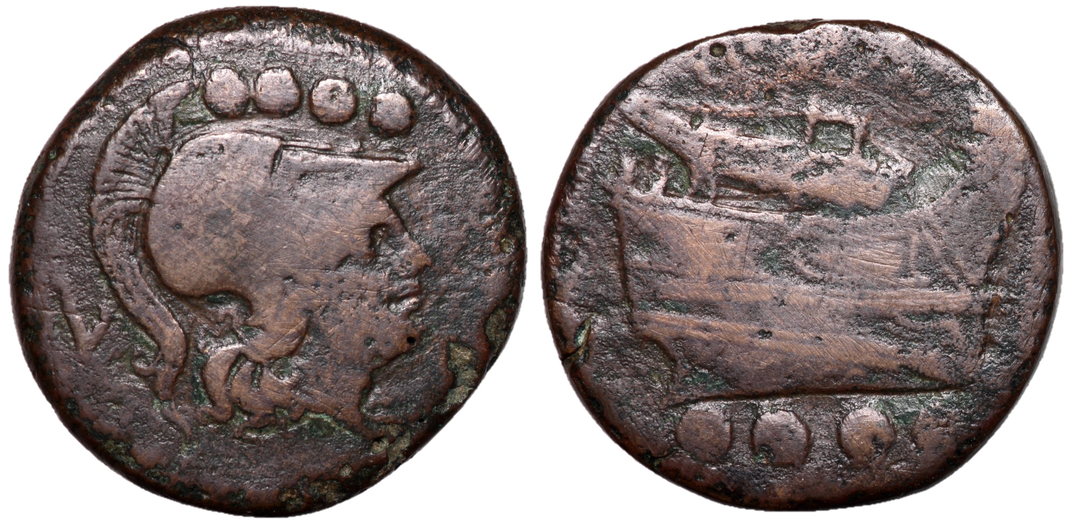 Roman Republic, Anonymous, After 211 BC, AE Triens | Roman Republican Coins