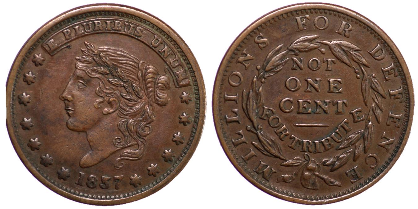 United States, Hard Times Token, 1837, HT 46, Low 31 | Tokens & Medals