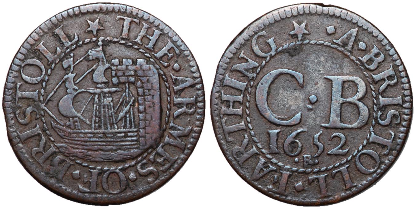Great Britain, Bristol, 1652 Farthing Token | European Coins