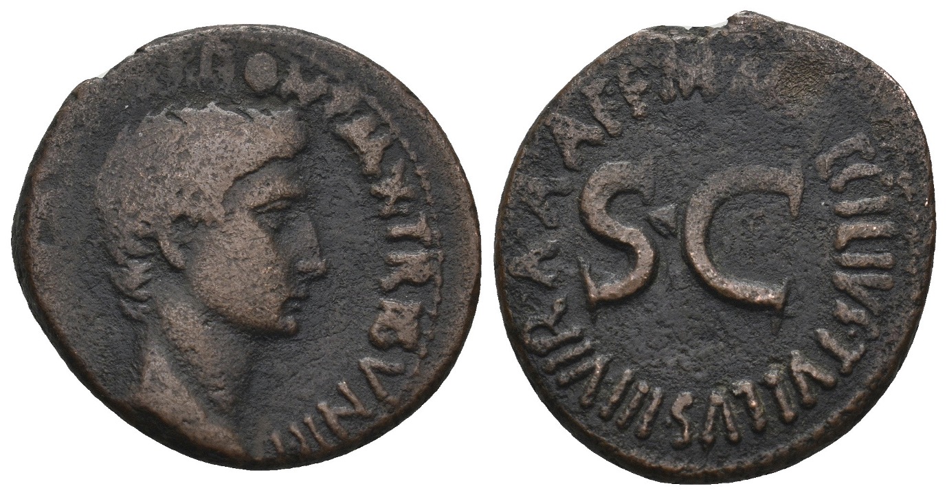 Augustus, 27 BC - 14 AD, As of Maecillius Tullus | Roman Imperial Coins