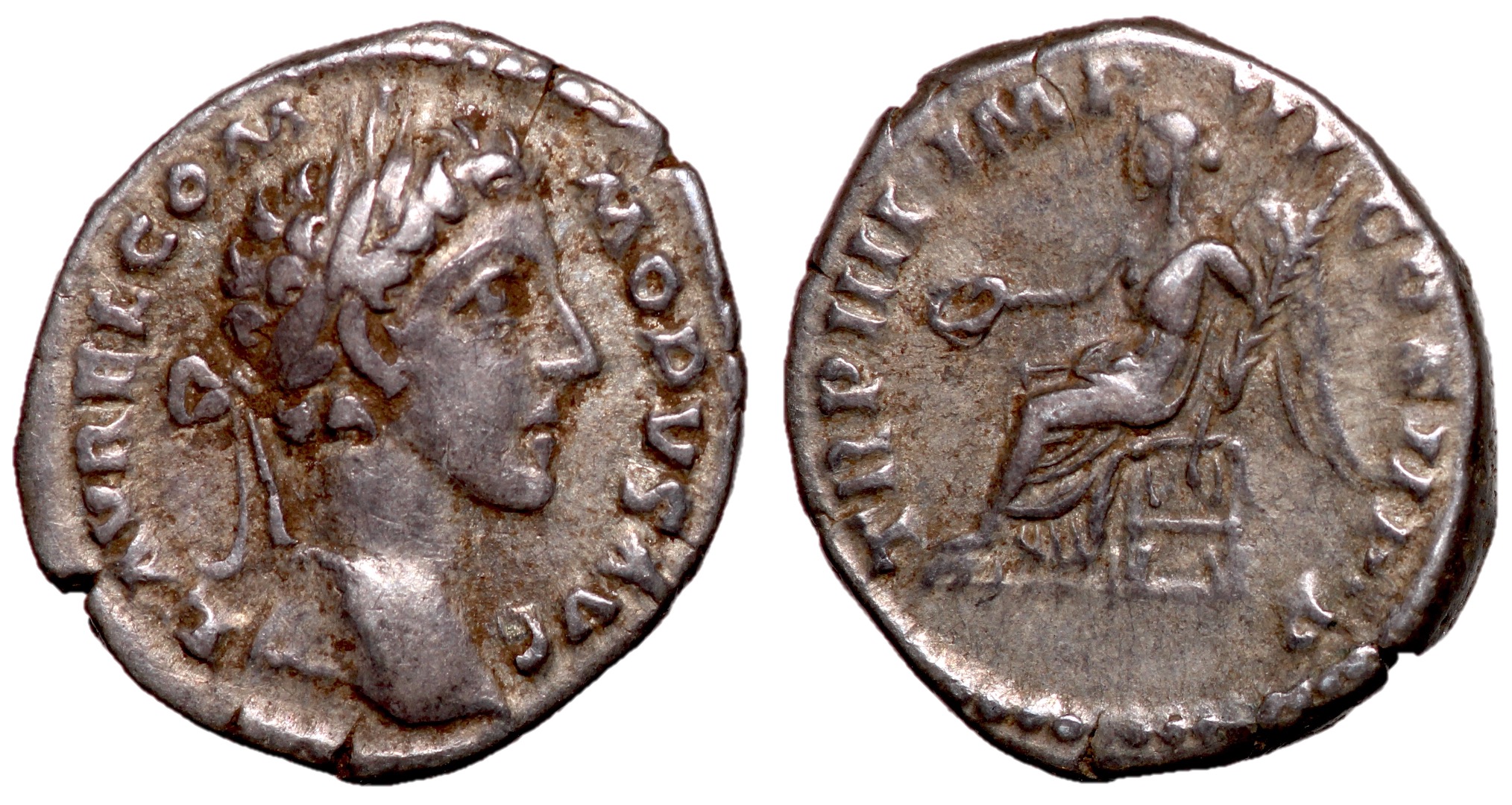 Commodus, 177 - 192 AD, Silver Denarius with Victory | Roman Imperial Coins