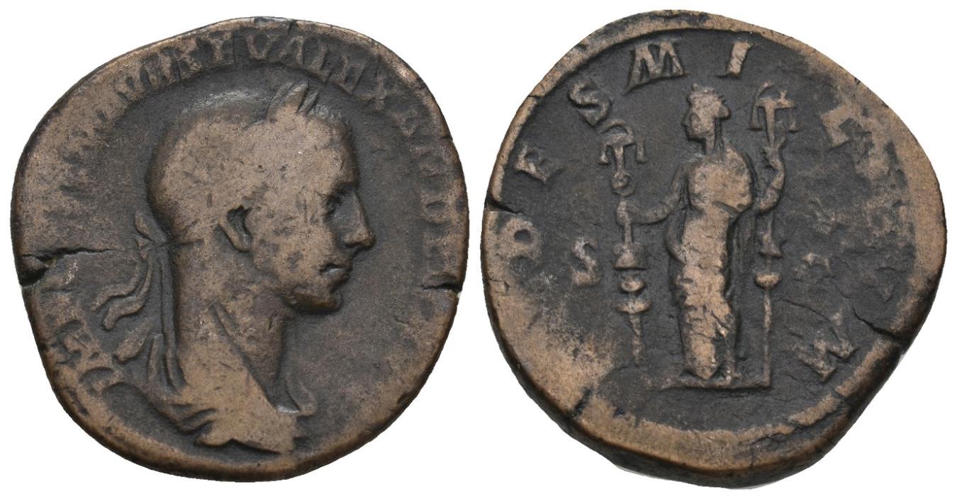 Severus Alexander, 222 - 235 AD, Sestertius with Fides | Roman Imperial ...