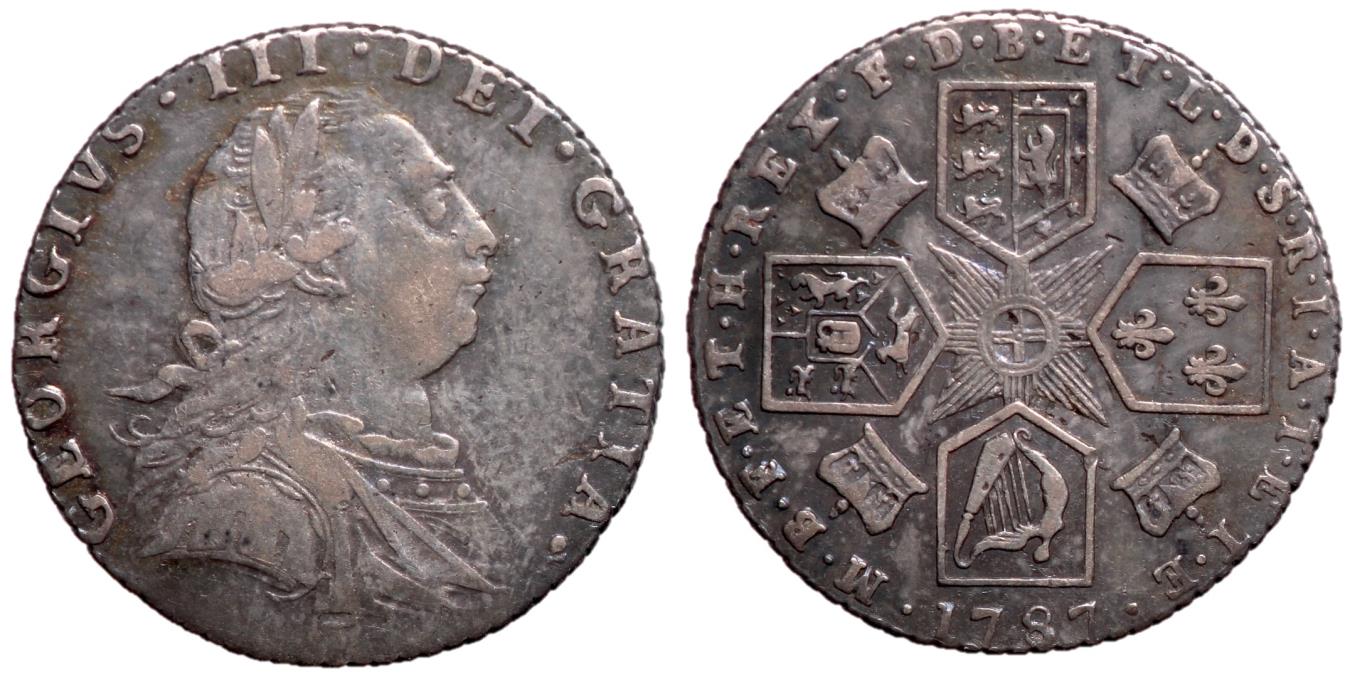 Great Britain, George III, 1787 Silver Sixpence | European Coins