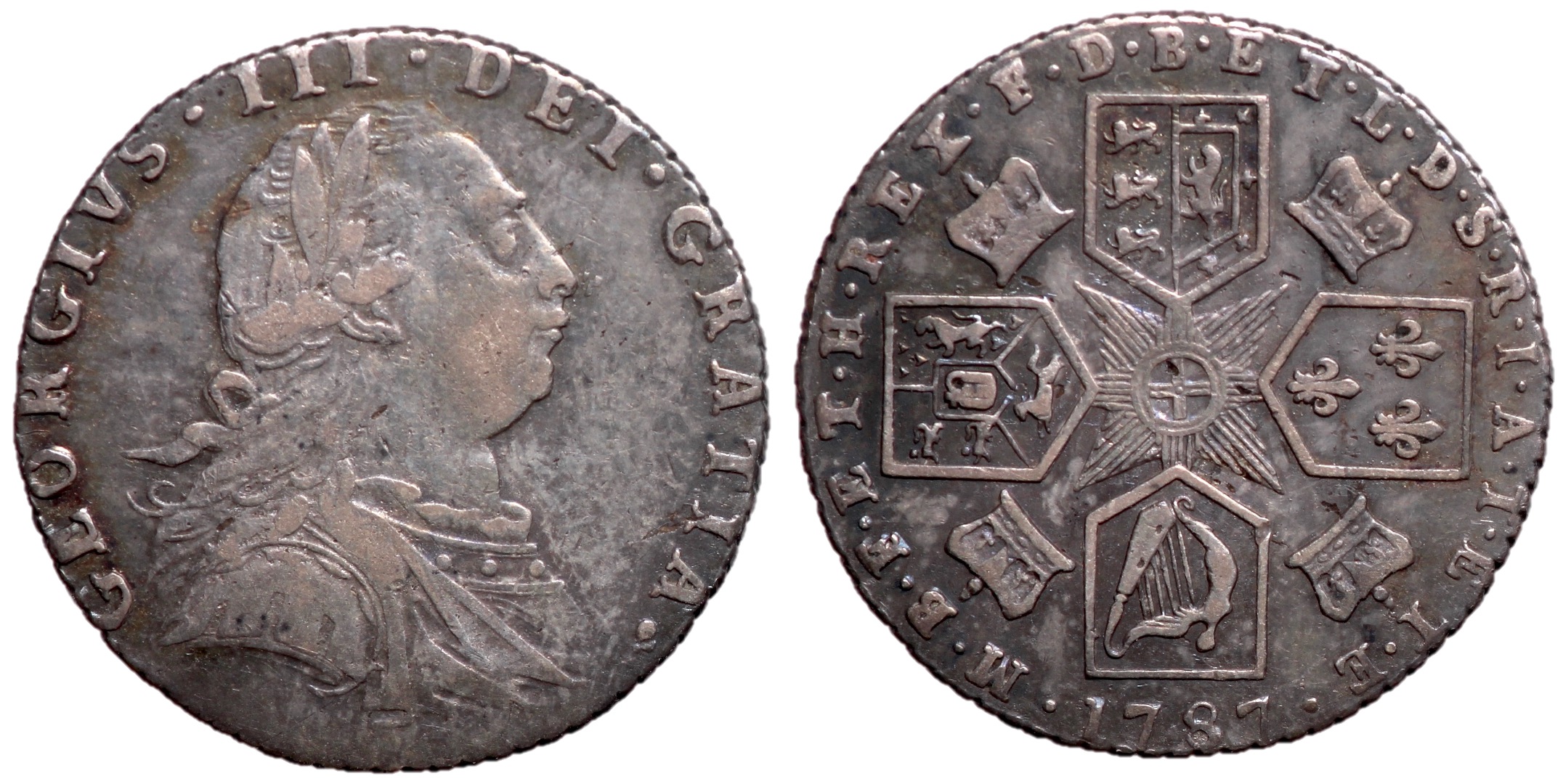 Great Britain, George III, 1787 Silver Sixpence | European Coins
