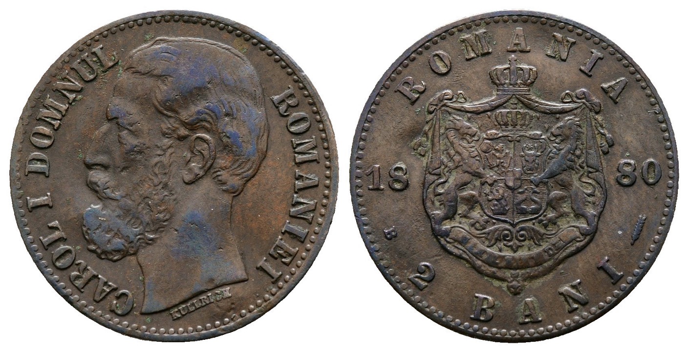 Romania, Carol I, 1880 B 2 Bani | European Coins