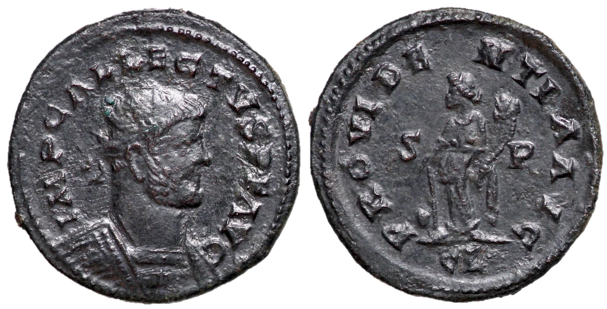 Allectus, 293 - 296 AD, Antoninianus with Providentia | Roman Imperial ...