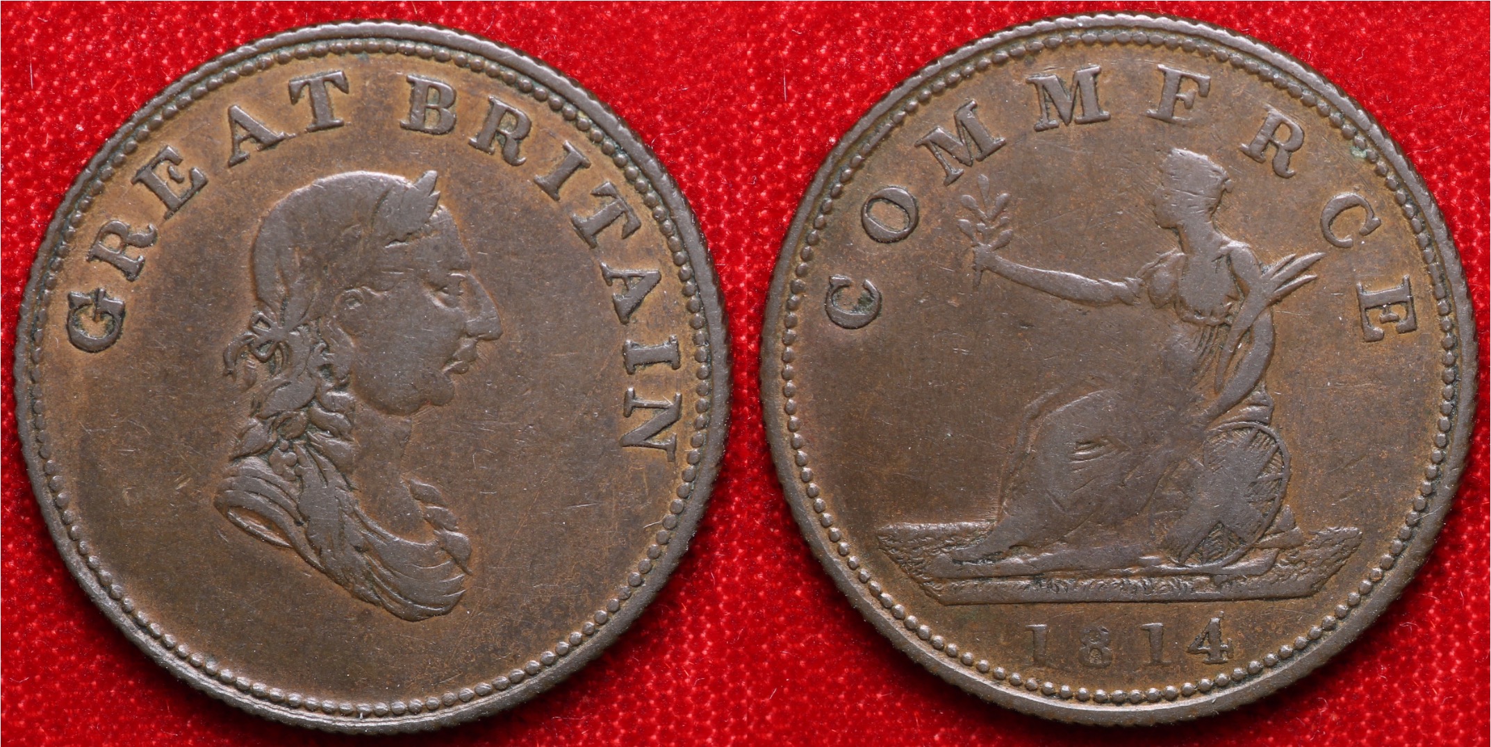 Great Britain, 1814 Halfpenny Token, 28mm | European Coins